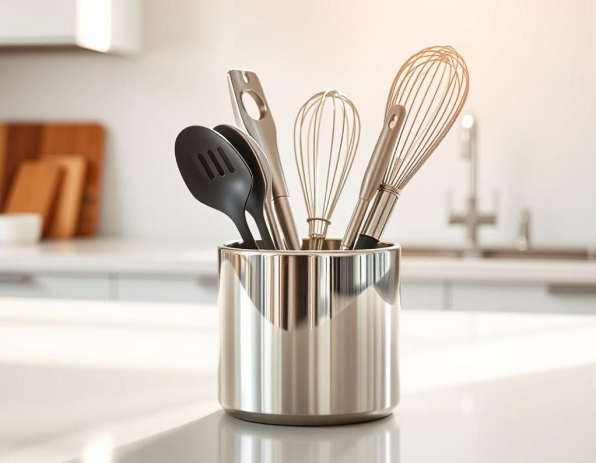 Stainless Steel Utensil Holder: Sleek and Durable Storage